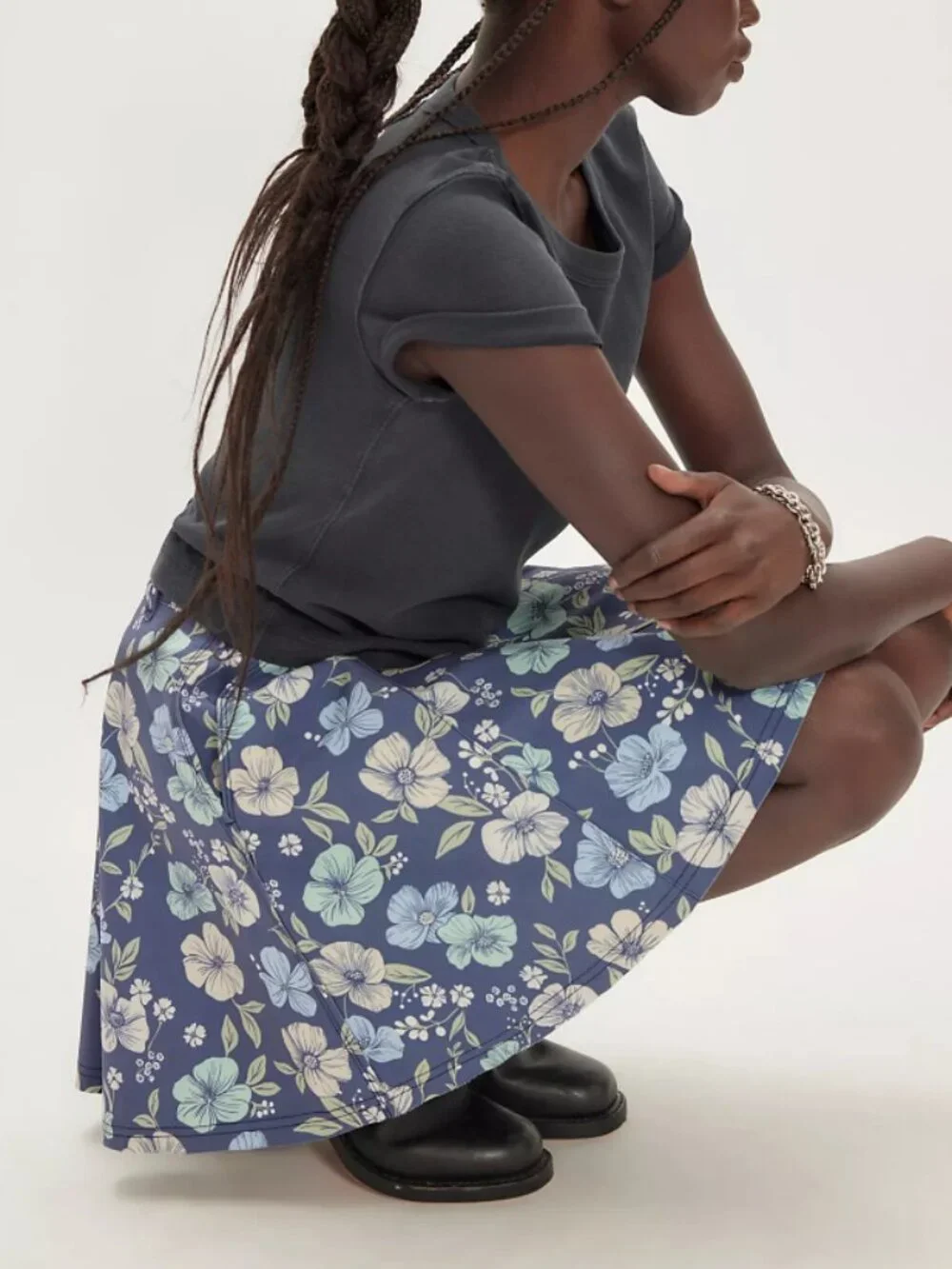 Free People | Skirts | Nwt Free People Dahlia Printed Circle Mini Skirt ...